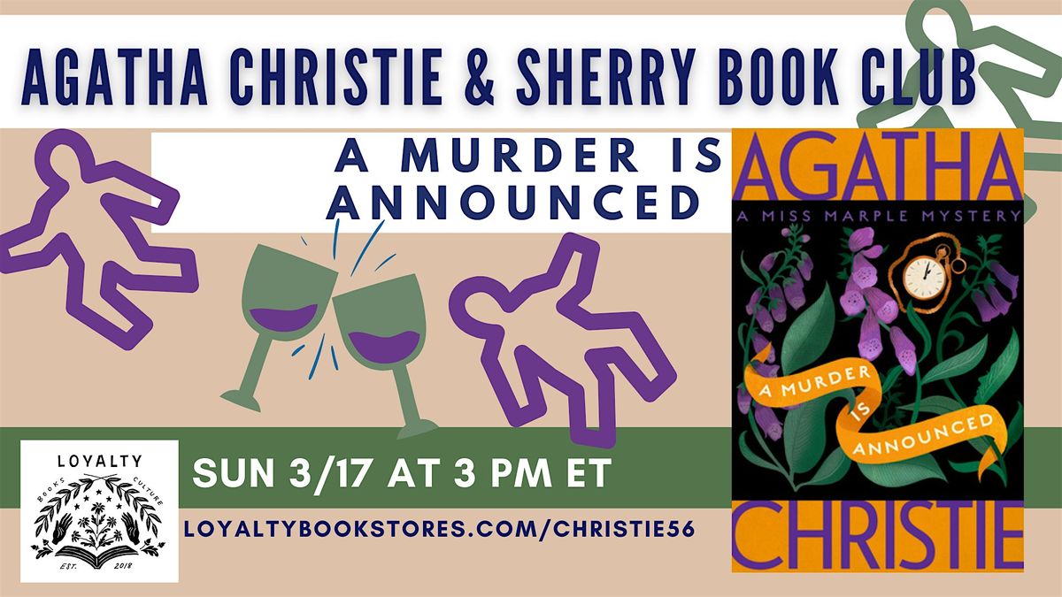 Agatha Christie + Sherry Book Club Chats A M**der is Announced, Baan ...