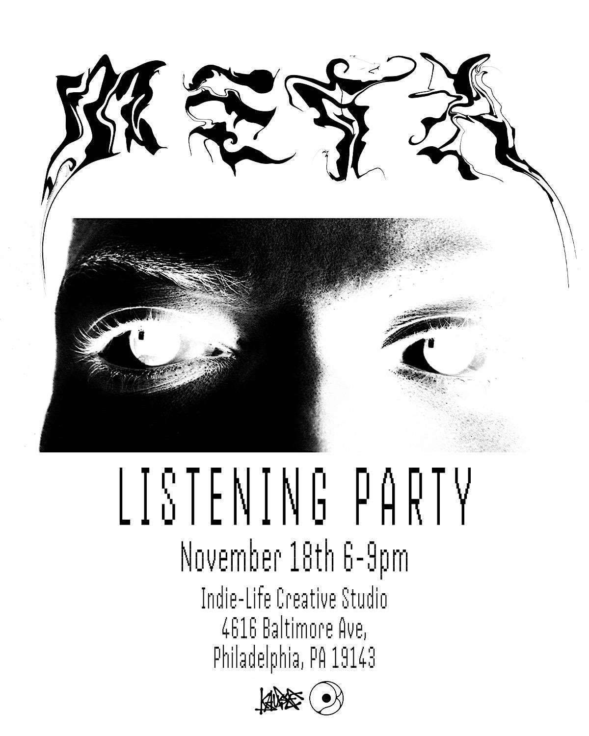 META Listening party, 4616 Baltimore Ave, Philadelphia, 18 November ...