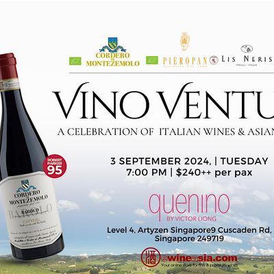 Vino Venture Wine Dinner at Quenino by Victor Liong, 9 Cuscaden Rd ...