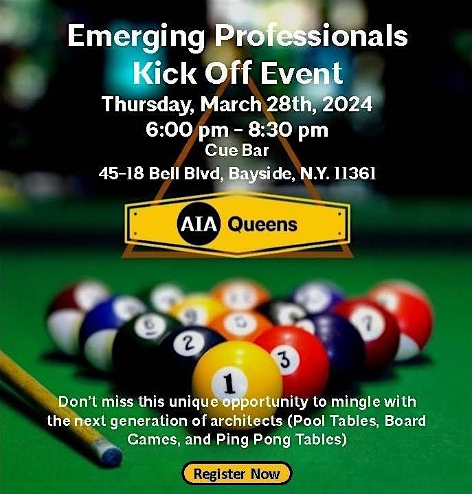 Emerging Professionals Kick Off Social Event, CUE BAR, Queens, 28 March ...