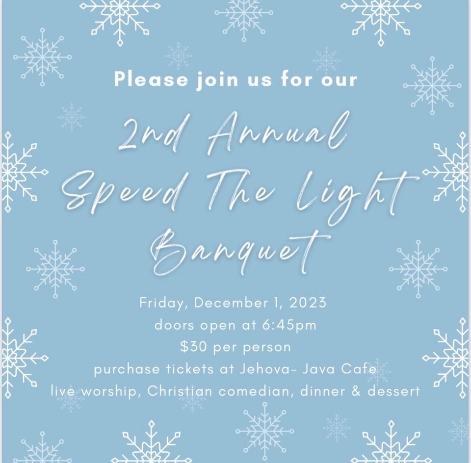 Speed the Light Banquet, Church In The Orchard, Fort Valley, 1 December ...