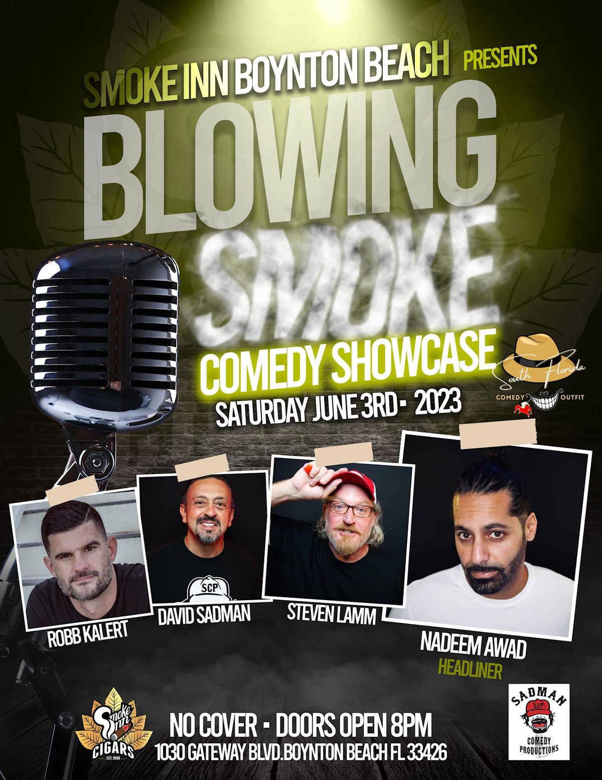 Blowing Smoke Comedy Showcase, Smoke Inn Boynton Beach, 3 June 2023 | AllEvents.in