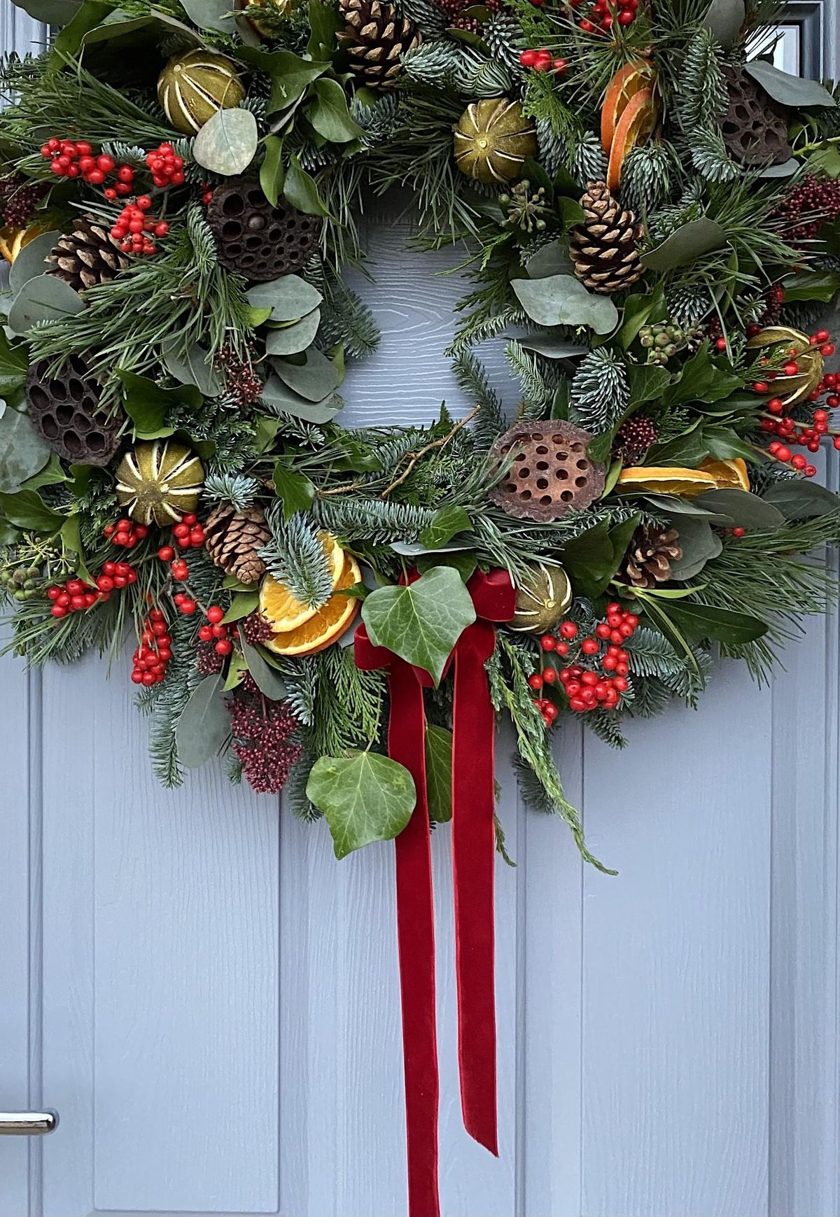 Large Traditional Winter Wreath Workshop, Navigation House, Lisburn, 2 ...