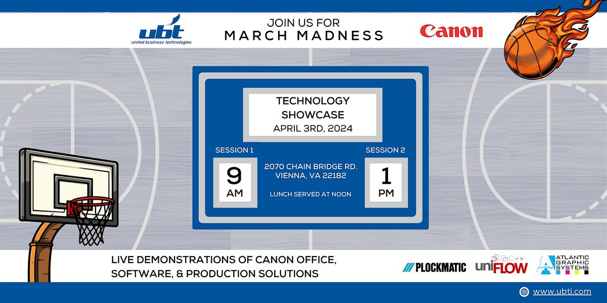 UBT March Madness Technology Showcase, 2070 Chain Bridge Rd, Vienna, 3 ...