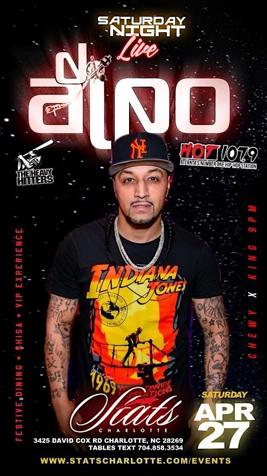 SNL | DJ ALPO | Apr 27 @ STATS Charlotte, STATS Restaurant & Bar, Charlotte, 27 April to 28 ...