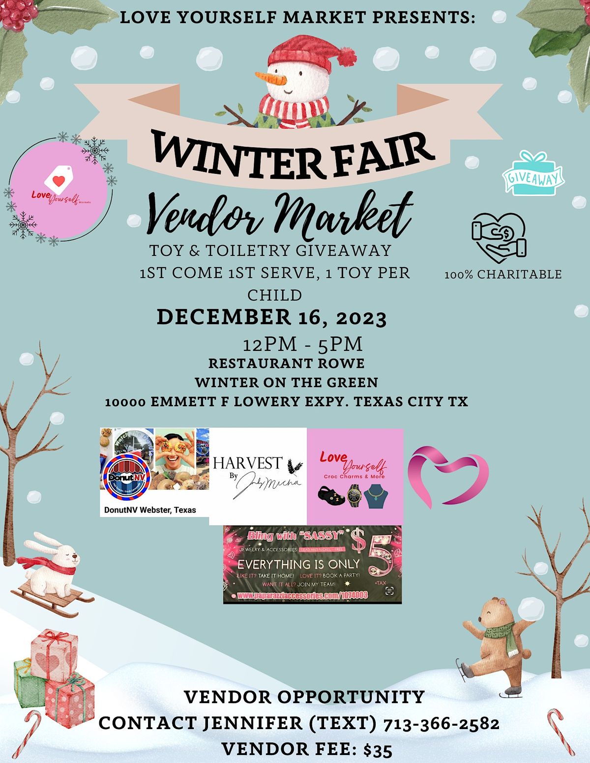 Love Yourself Market Presents: Winter Fair- Vendor, 10000 Emmett F ...