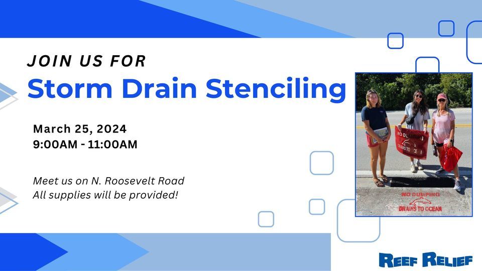 Storm Drain Stenciling , North Roosevelt Boulevard, Key West, 25 March ...
