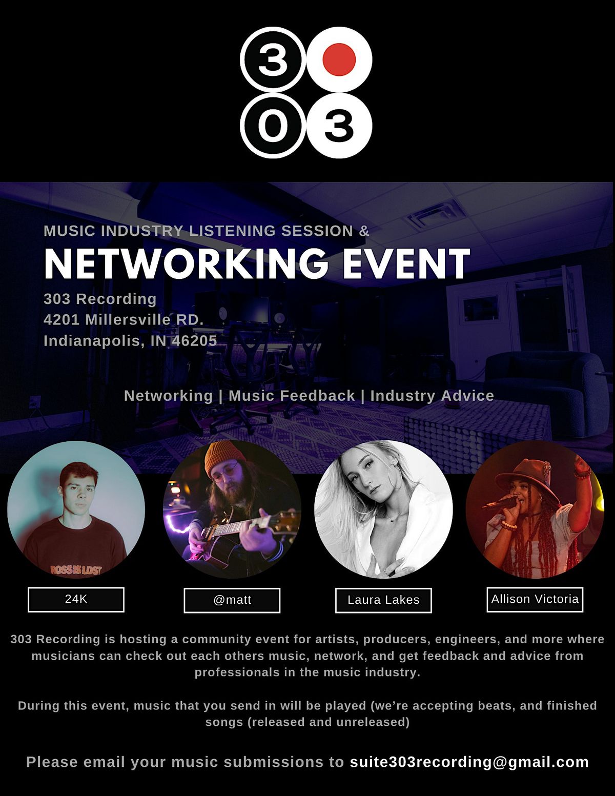 303 Recording Listening Session & Music Networking Event, 4201 ...