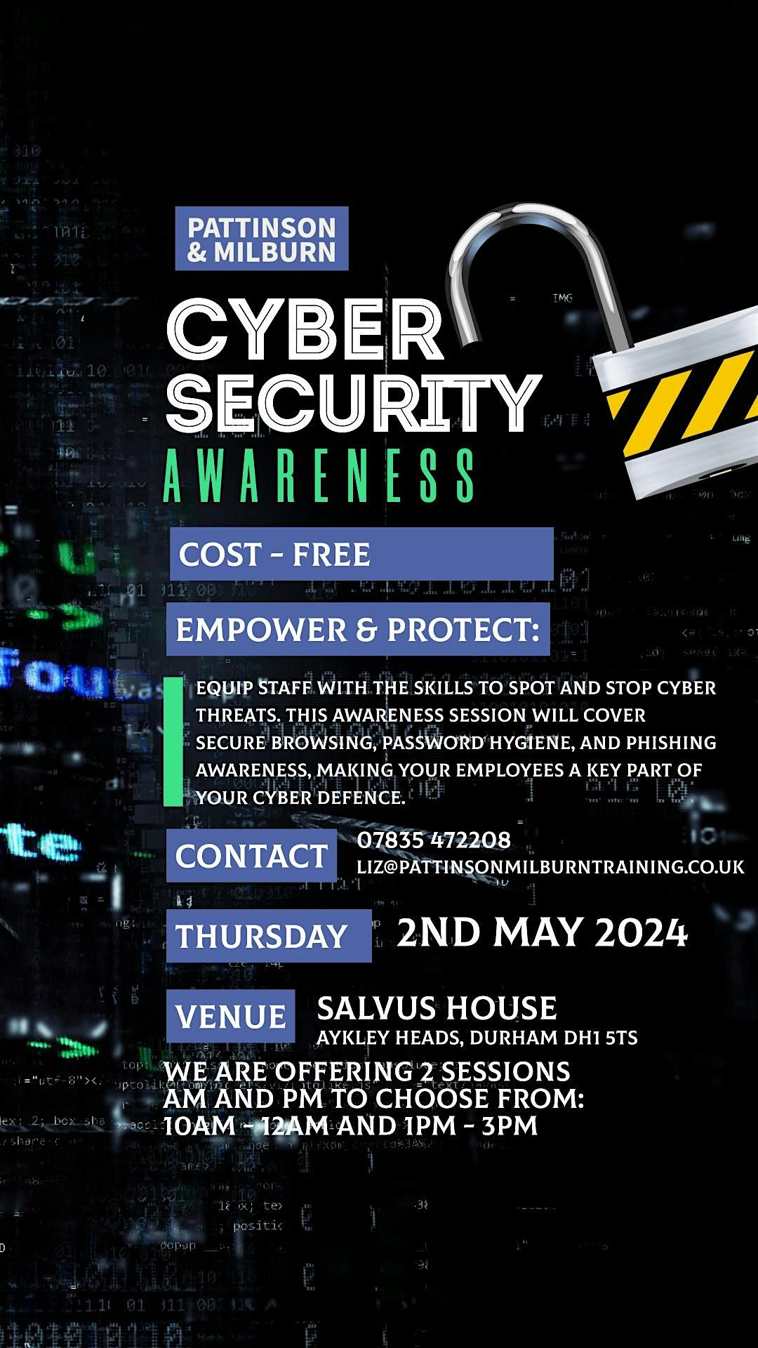CYBER SECURITY AWARENESS - PROTECTING YOUR BUSINESS, Salvus House ...