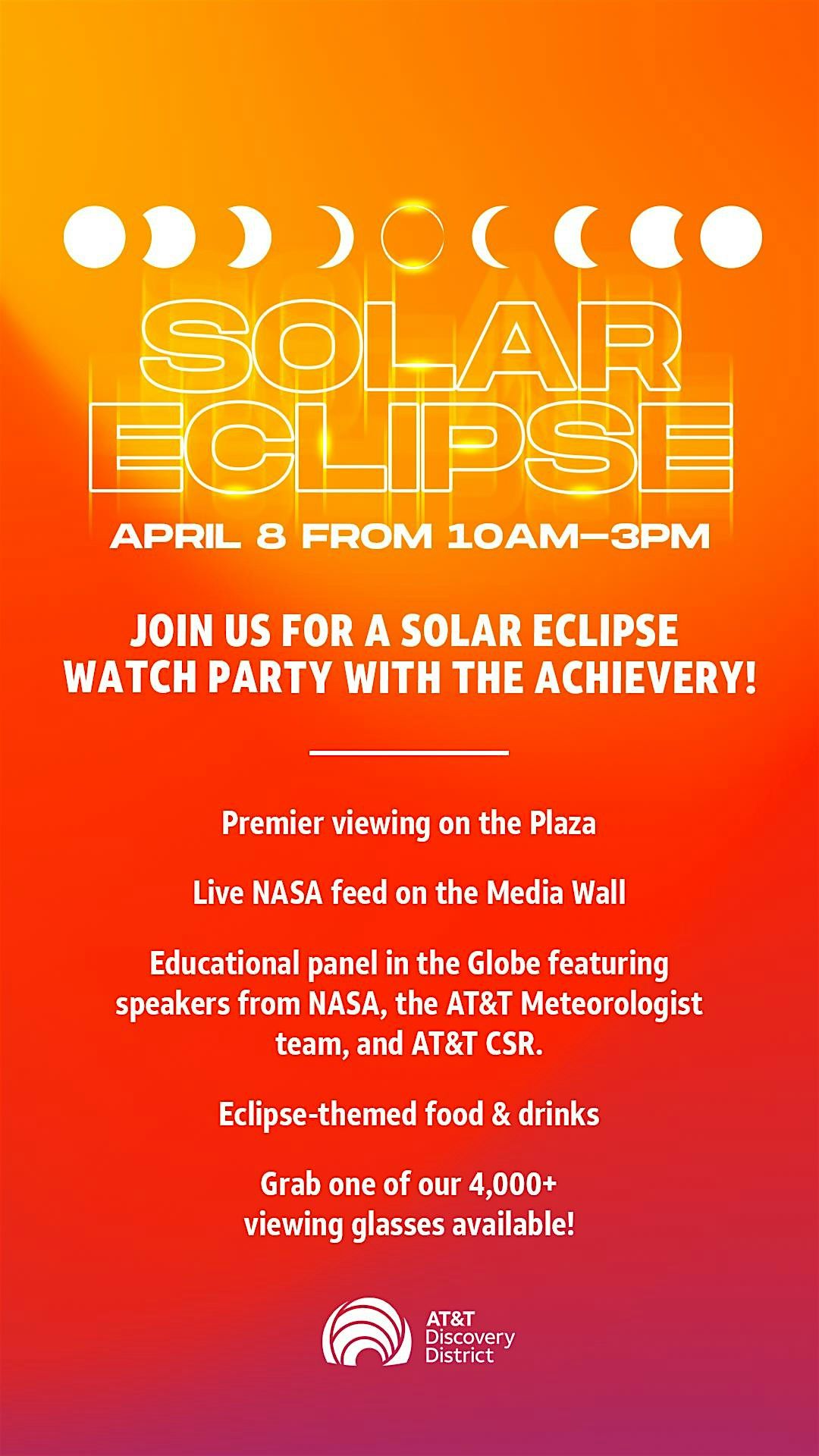 Solar Eclipse Watch Party, AT&T Discovery District, Dallas, 8 April ...