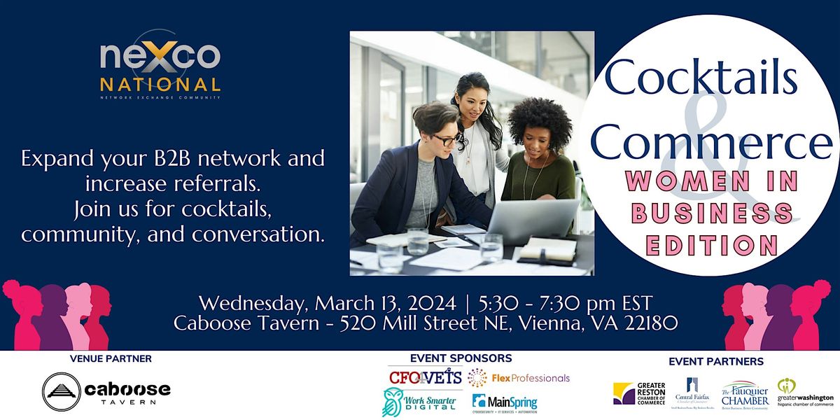 neXco Nationals Cocktails & Commerce -Women in Business NoVa Edition, Caboose Brewing Company ...
