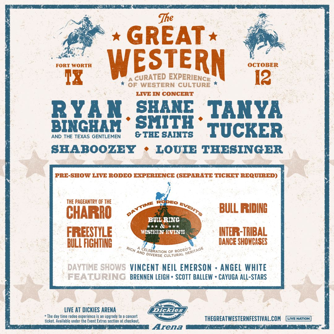 Ryan Bingham Shane Smith and The Saints & Tanya Tucker, Dickies Arena ...