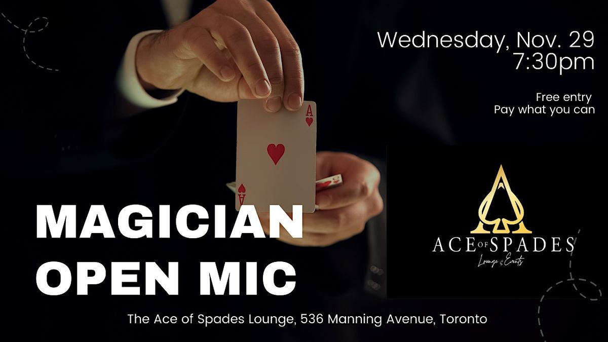 The Toronto Magician Open Mic, The Ace of Spades Lounge, Toronto, 29 ...