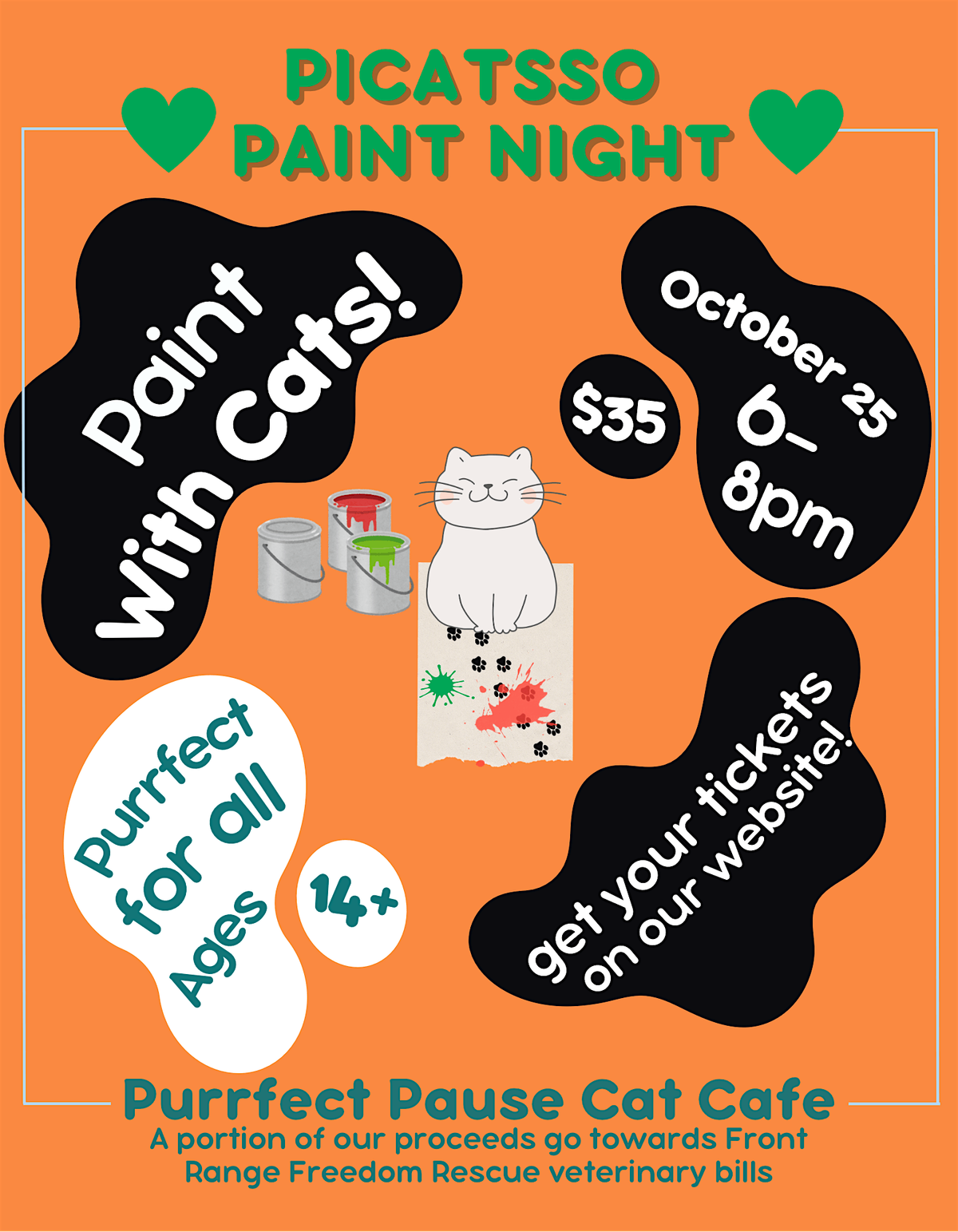 Picatsso Paint Night, Purrfect Pause Cat Cafe, Boulder, 25 October 2024 ...