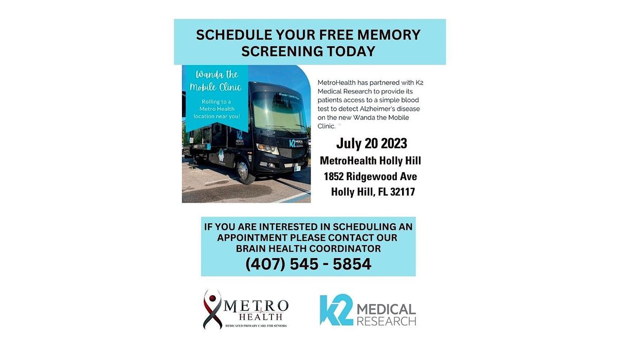 Free Memory Screenings with Wanda the Mobile Clinic at MetroHealth ...