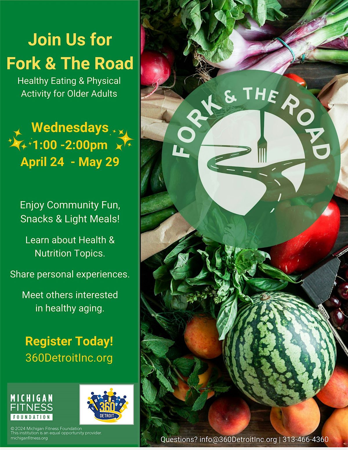 Fork & The Road - Nutrition & Exercise Session 3 of 6, 48206, Detroit ...