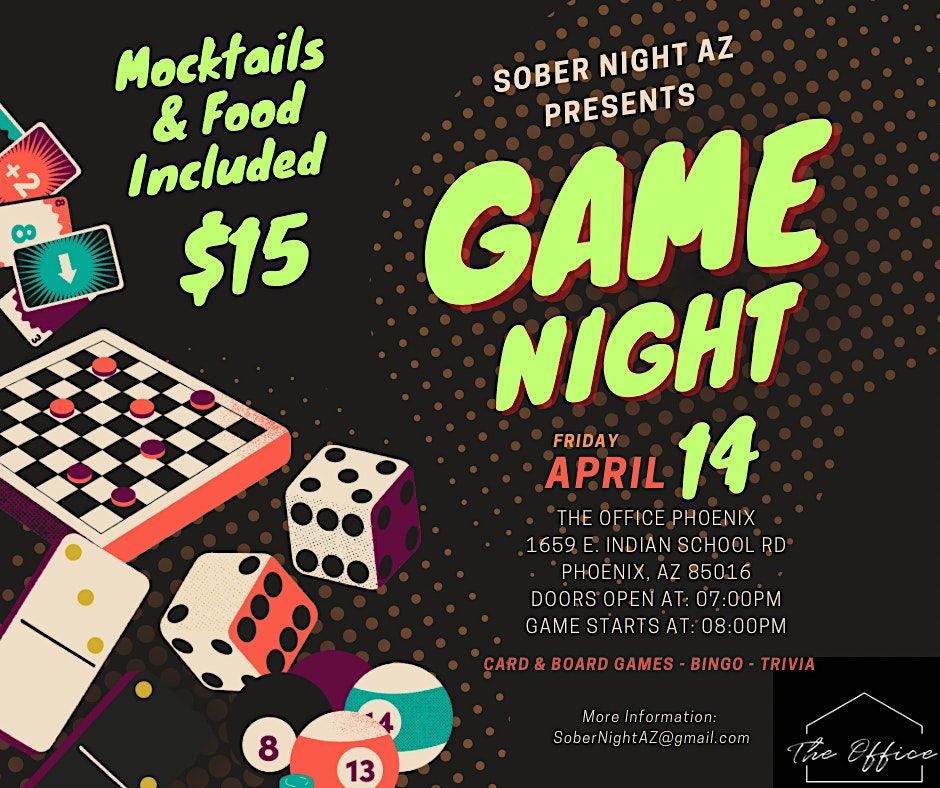 Sober Night AZ Presents Game Night, 1659 E Indian School Rd, Phoenix ...