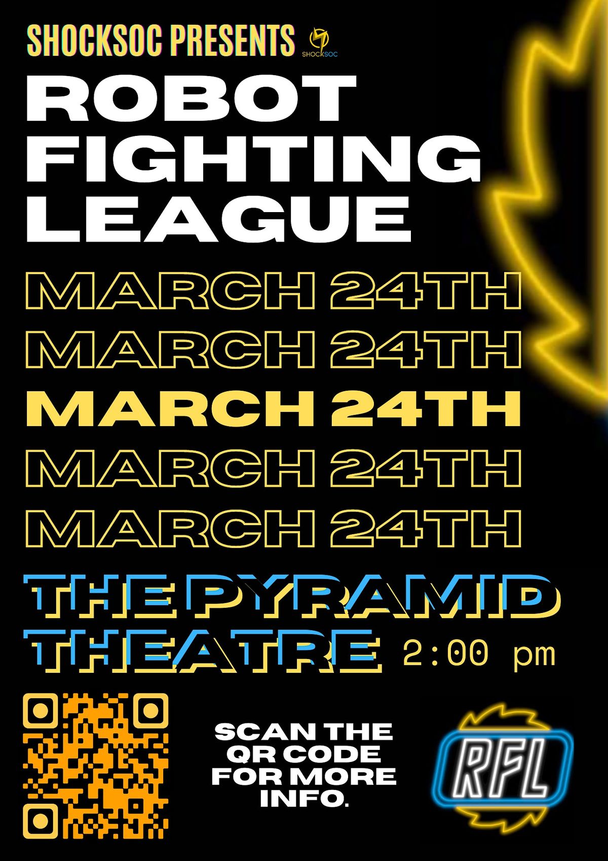 Robot Fighting League Spectator Ticket, Leeds University Union Pyramid ...