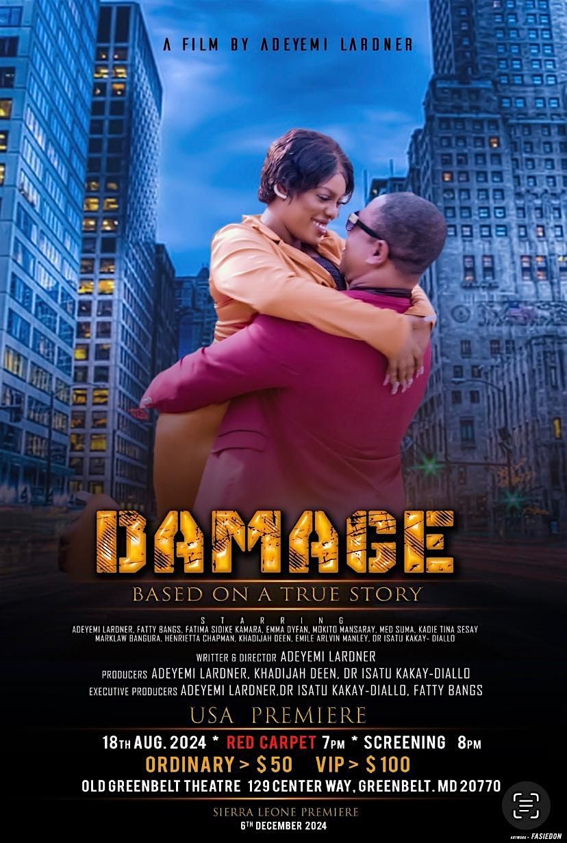DAMAGE Movie Premiering, 129 Centerway, Greenbelt, MD, USA, 18 August ...