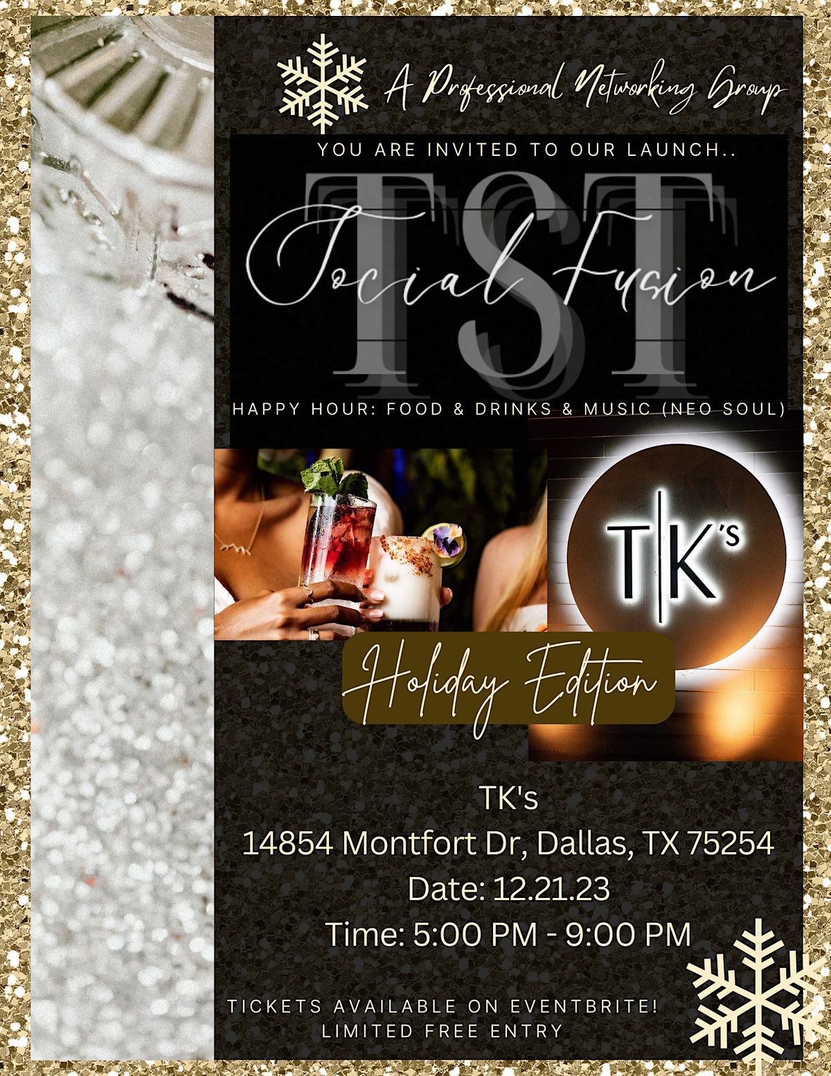TST Social Fusion " Holiday Edition" Happy Hour!, TK's Comedy ...