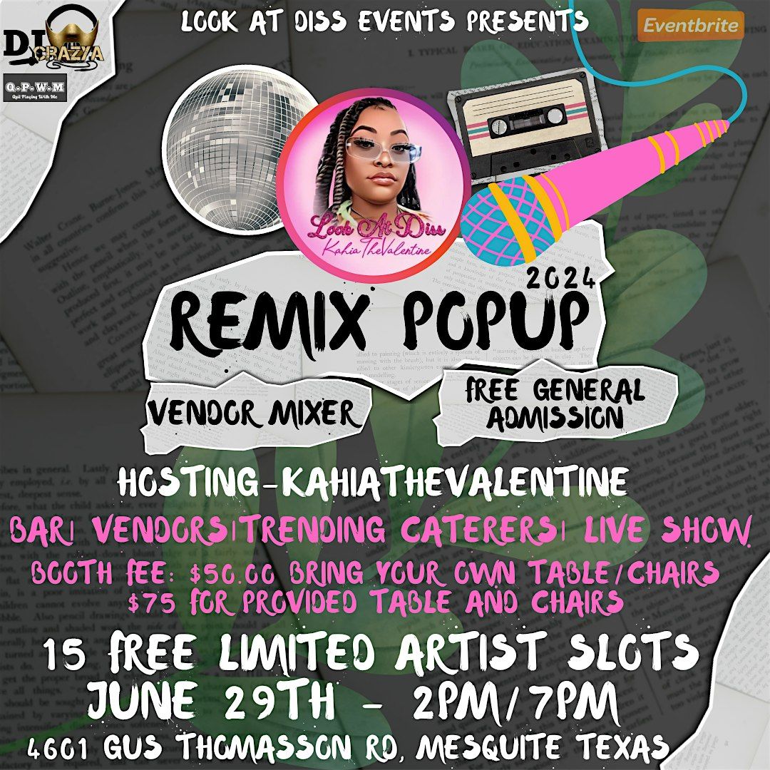 Look At Diss Events Pop Up Mixer, 4601 Gus Thomasson Rd, Mesquite, 29 ...