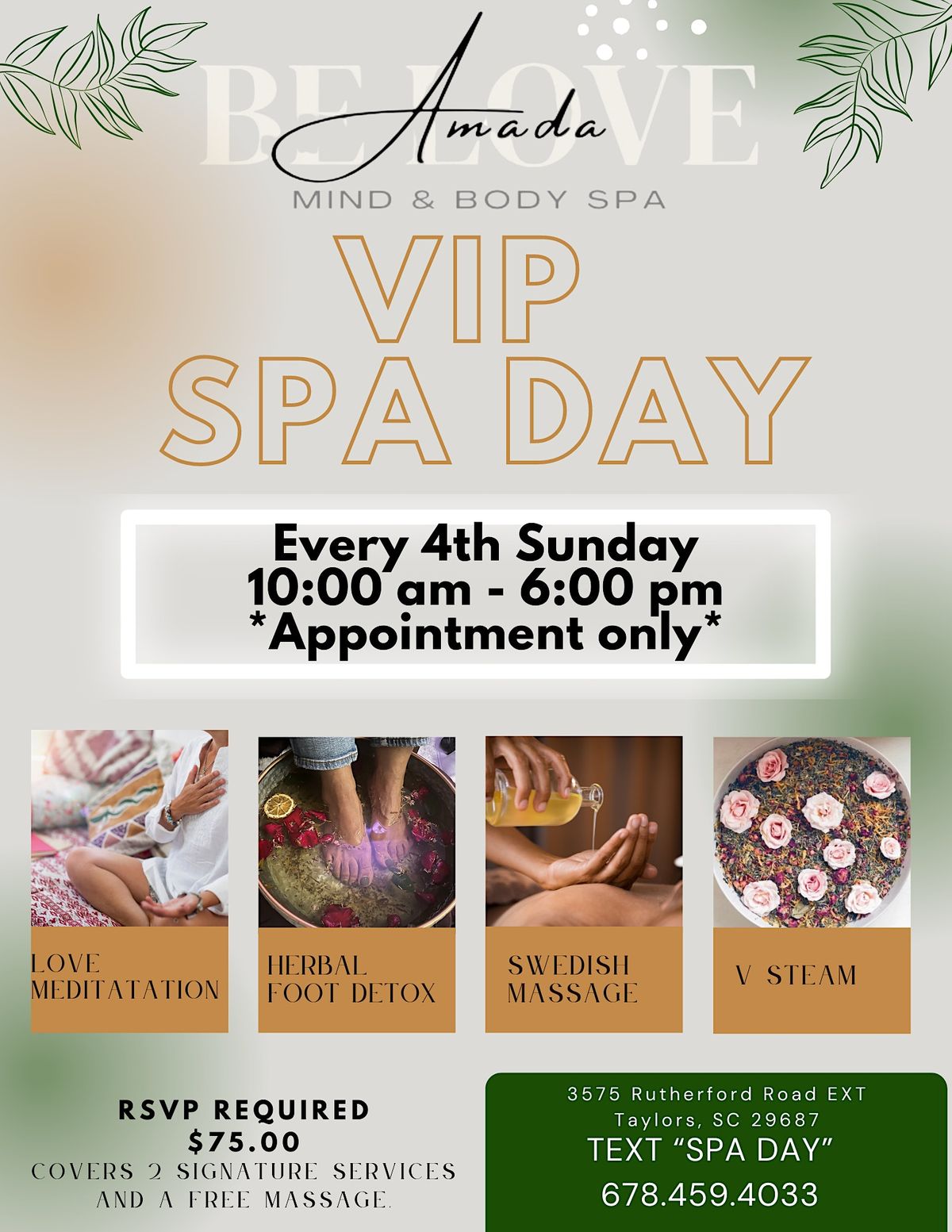 Amada Spa Day, 3575 Rutherford Rd Extension, Taylors, 24 September 2023 ...