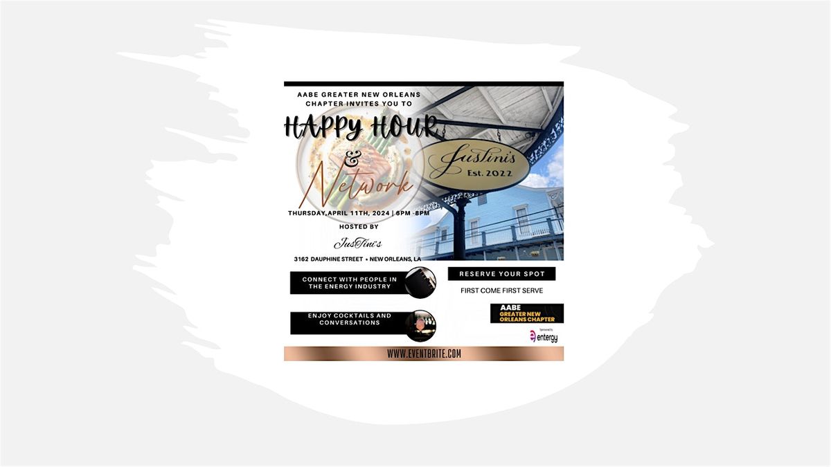 AABE GNO HAPPY HOUR & NETWORKING EVENT, JusTini's, New Orleans, 11 ...