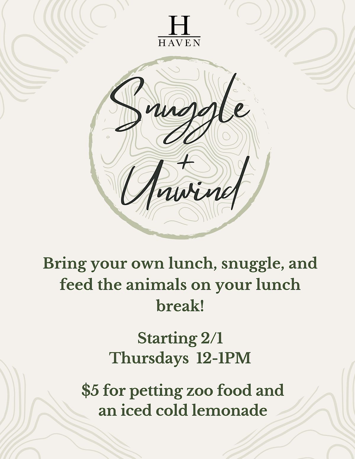 Snuggle & Unwind, Haven Farm, Knightdale, 1 February to 26 December ...