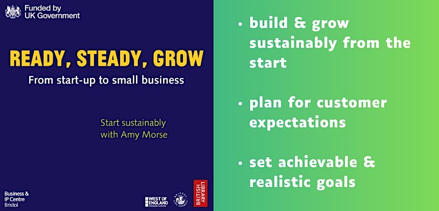 Ready Steady Grow – Start-up Sustainably workshop, Bristol Central Library, 7 February 2024 ...