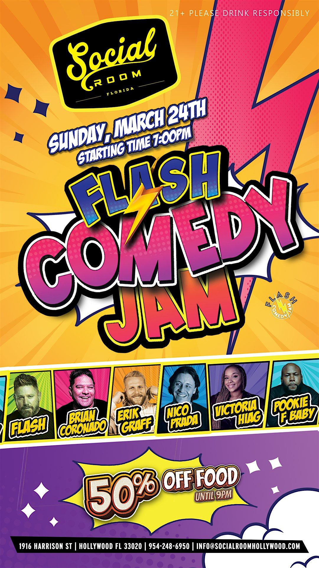 Flash Comedy Jam Hollywood, Social Room Hollywood, 24 March 2024 ...