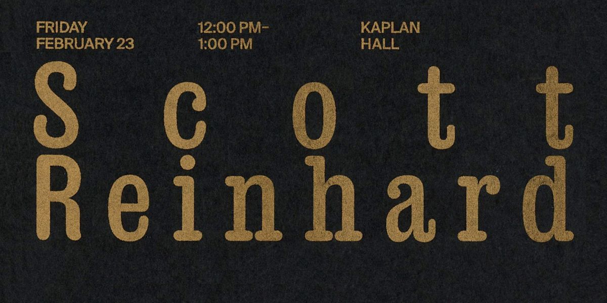 CD Lecture Series: Scott Reinhard, The Auditorium at Alvin Johnson/J.M ...