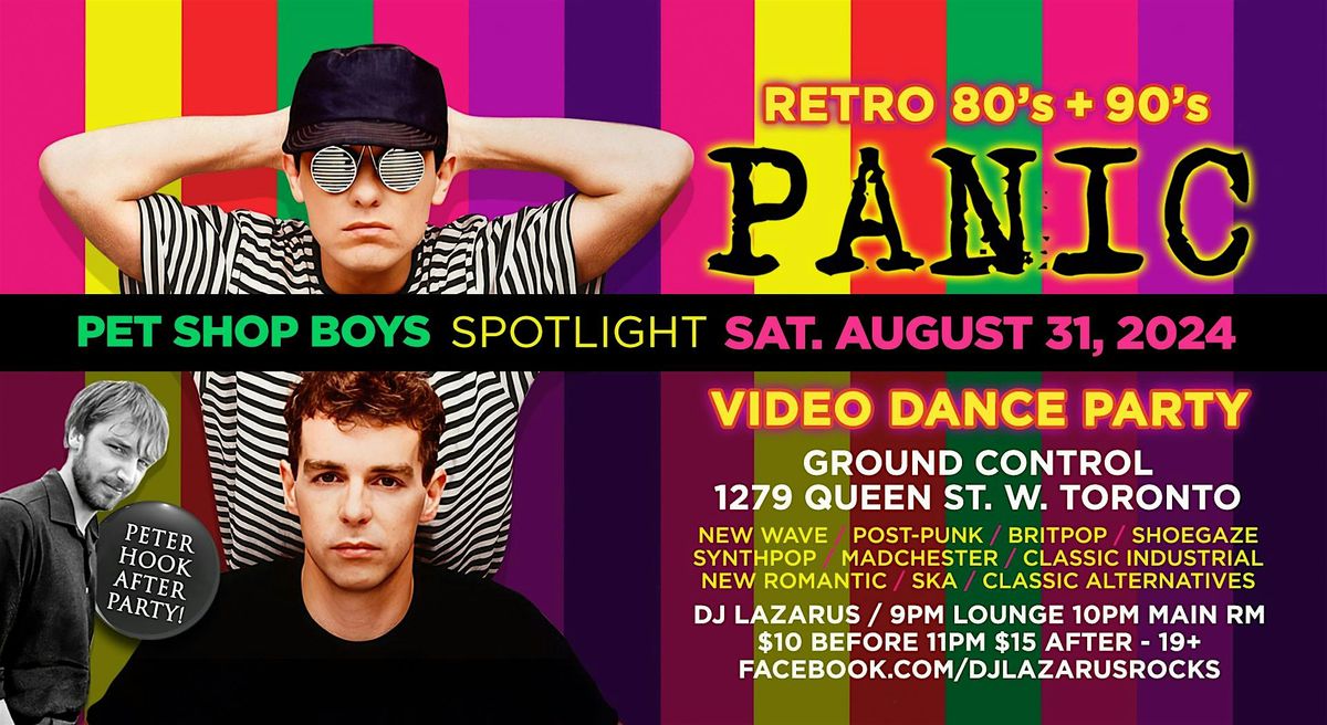 PANIC: 80s/90s Video Dance Party w/ Pet Shop Boys Spotlight + Peter ...