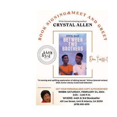 Crystal Allen author of Between Two Brothers Book Discussion and ...