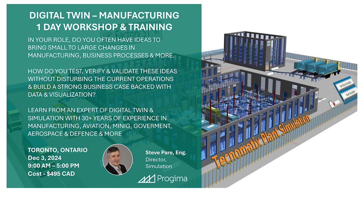 DIGITAL TWIN IN MANUFACTURING – 1 DAY IN-PERSON WORKSHOP WITH STEVE ...