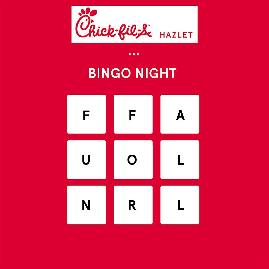 Chick-fil-A Hazlet Bingo Night, Chick-fil-A, Hazlet, 14 January 2026 ...