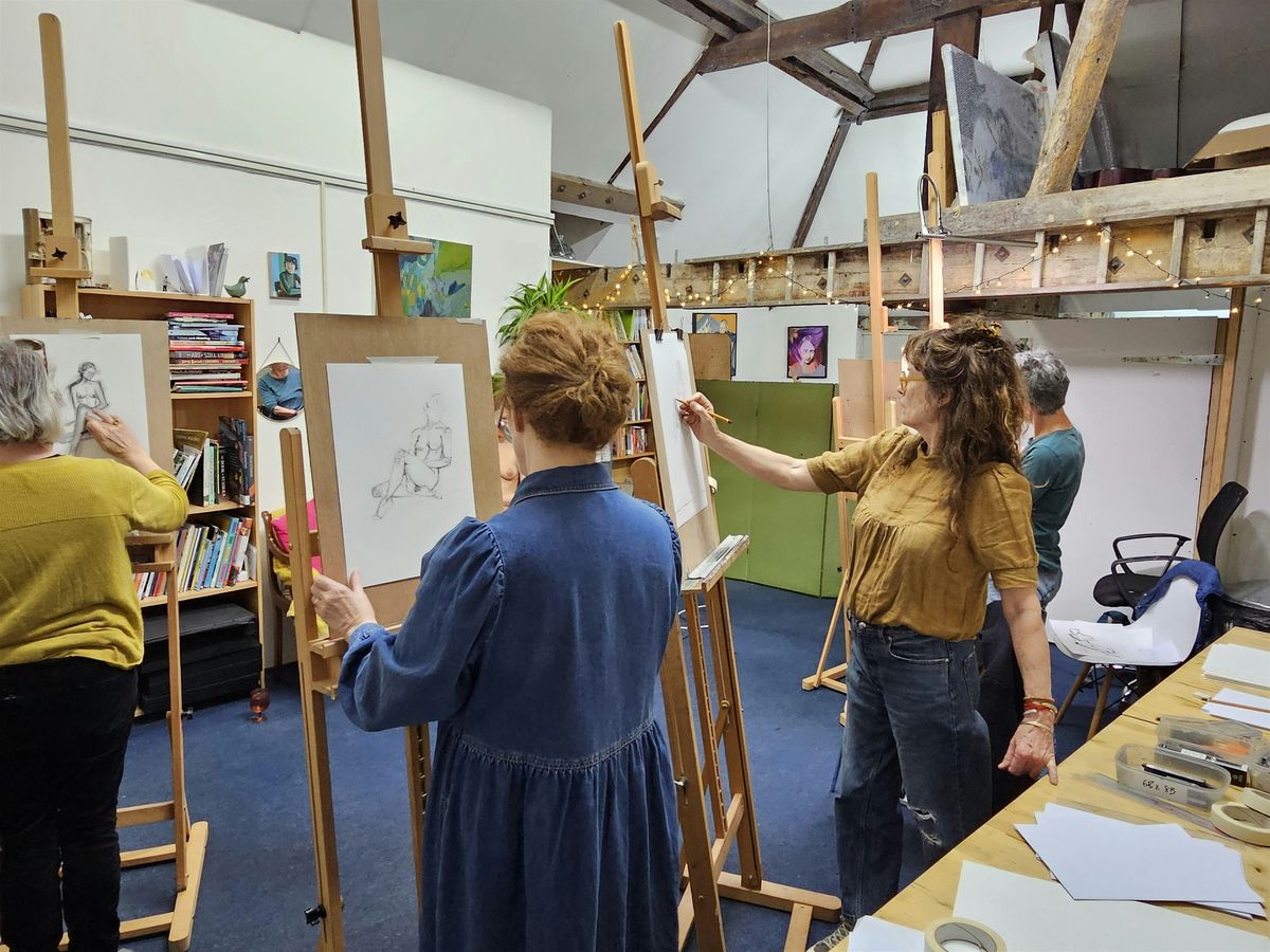 Evening Tutored Life Drawing June, Kirsten Norbury Art School, Lewes ...
