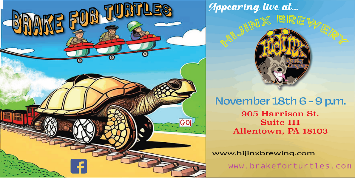 Brake For Turtles LIVE at Hijinx Brewery, HiJinx Brewing Company ...