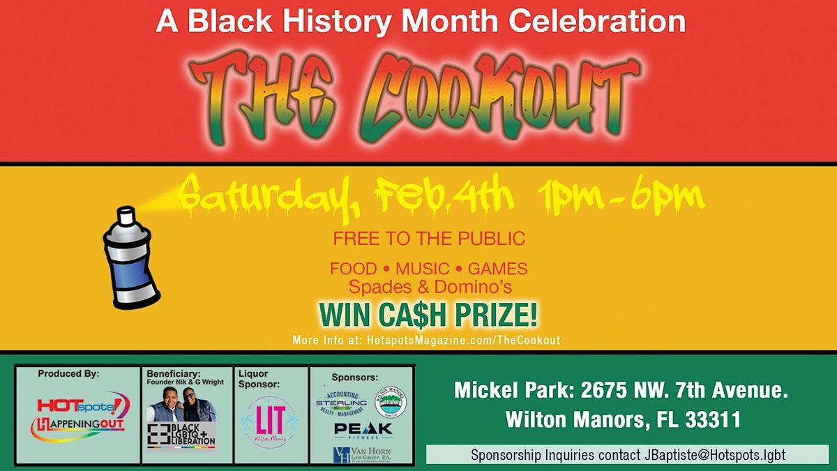 The Cookout: A Black History Month Celebration, Mickel Park, Wilton ...