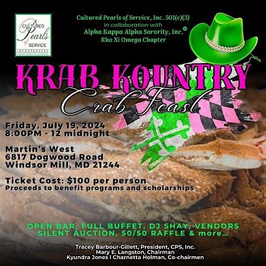 Krab Kountry - Crab Feast, Martin's West, Baltimore, 19 July 2024 ...