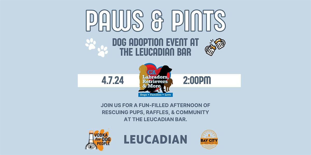 Paws & Pints Adoption Event, The Leucadian Bar, Encinitas, 7 April 2024 | AllEvents
