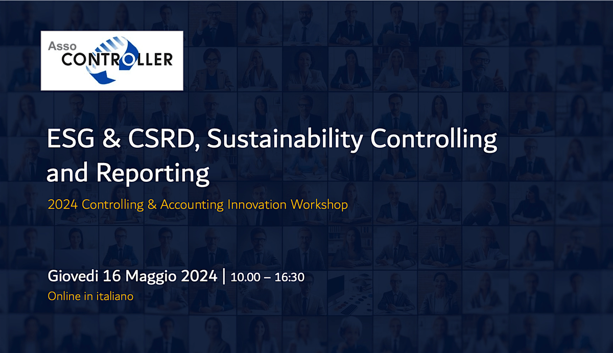 ESG & CSRD, Sustainability Controlling and Reporting, May 16 2024 ...