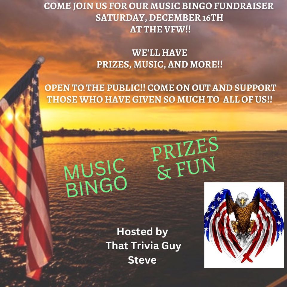 Music Bingo Fundraiser , VFW Post 6605, Warner Robins, 16 December 2023 ...