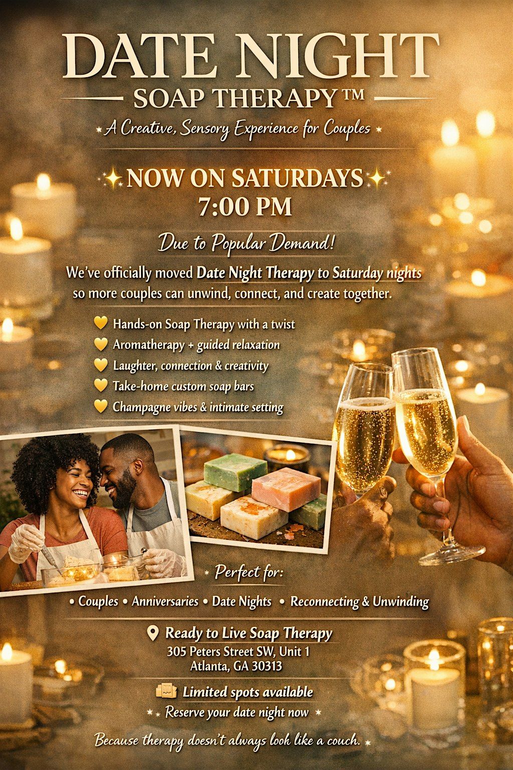 Date Night Therapy, 305 Peters St SW, Atlanta, 10 January to 24 January ...