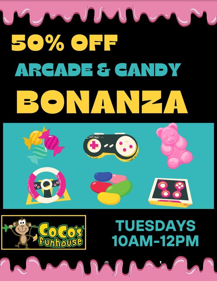 50% off arcade and candy!, CoCo's Funhouse, 5 March 2024 | AllEvents