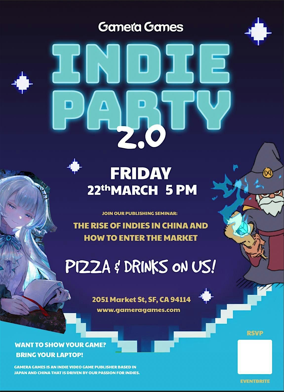 GDC Indie Party 2.0 by Gamera Games, 2051 Market St, San Francisco, 22 ...
