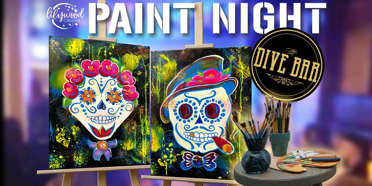 Paint Night at The Dive Bar, The Dive Bar, Edmonton, February 7 2024 ...