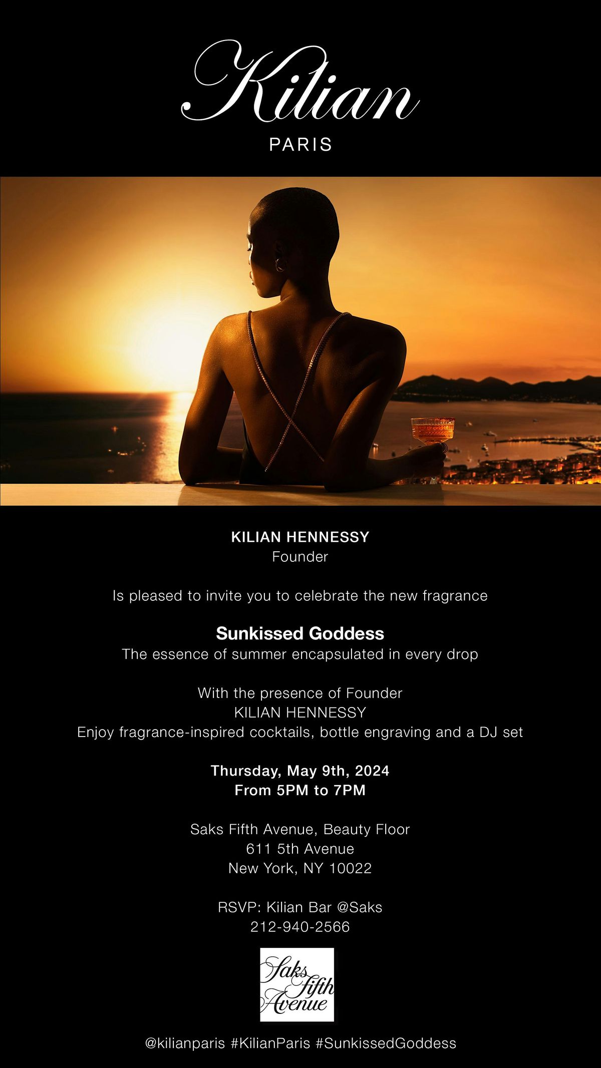 Kilian Paris Sunkissed Goddess presented by Founder Kilian Hennessy ...