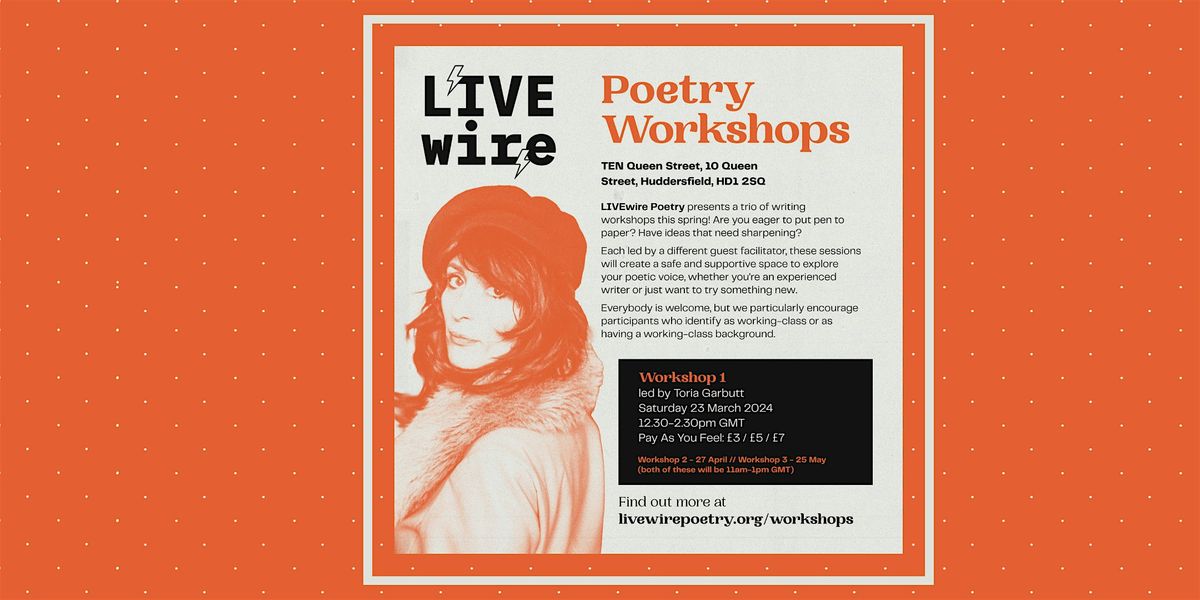 Poetry writing workshop with Toria Garbutt, TEN Queen Street ...