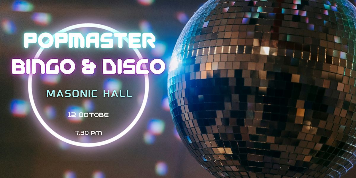 Popmaster Bingo & Disco, Masonic Hall, Ramsey, 12 October 2024 | AllEvents