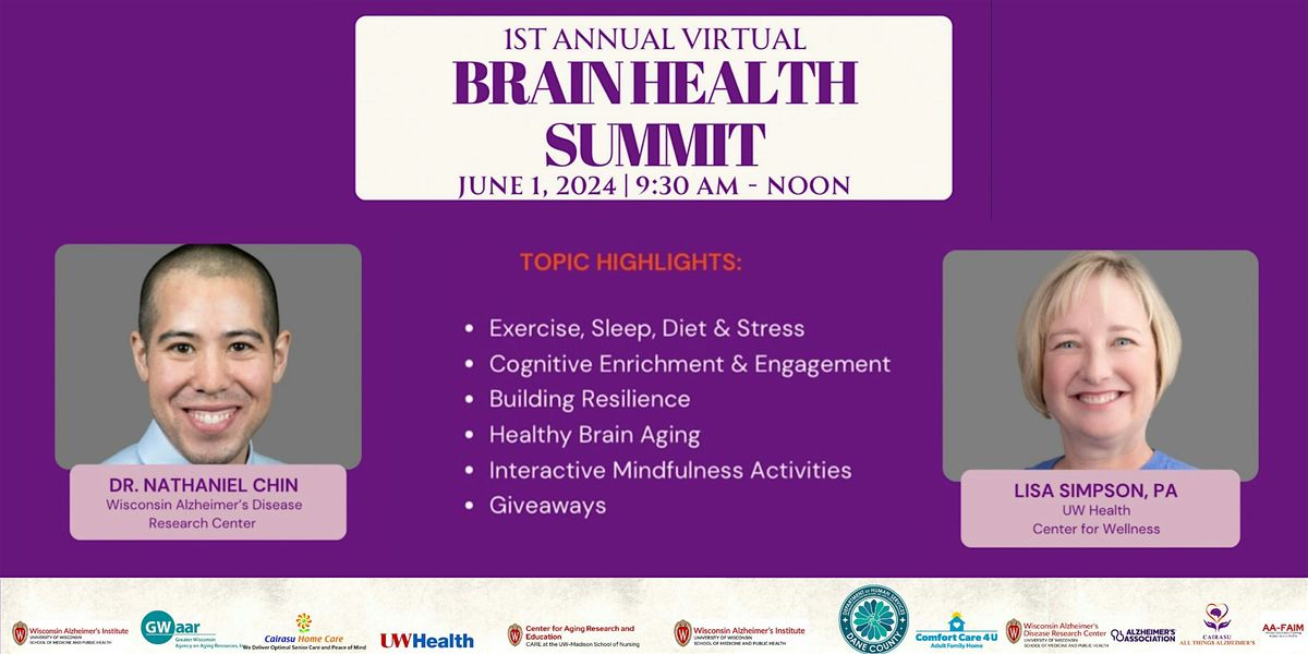 1st Annual Brain Health Summit, June 1 2024 | Online Event | AllEvents
